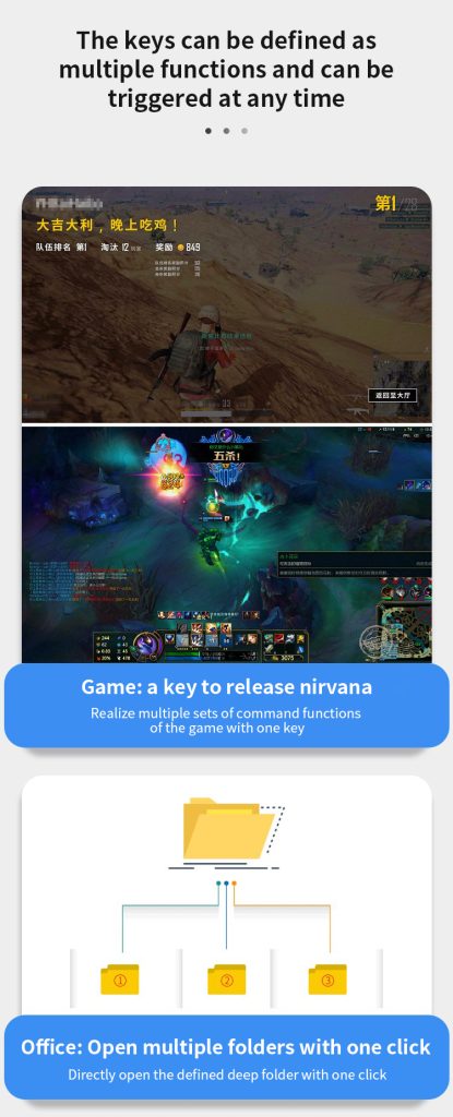 Three-key keypad mini custom shortcut macro programming one-key password start paste copy, game ...