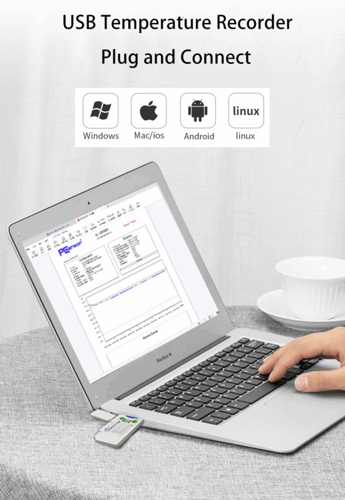 PCsensor Temperature Data Logger Recorder Lightning/Type-C and USB 2 in ...