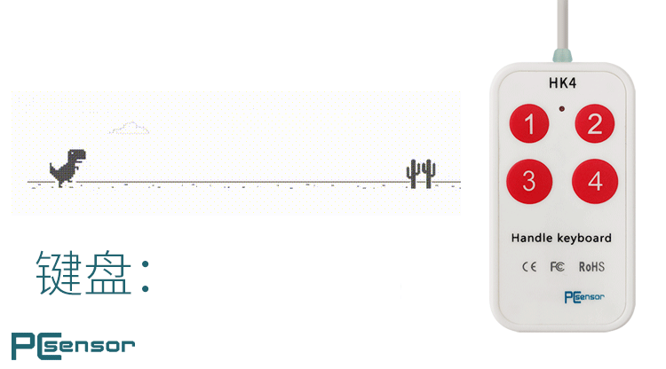 USB four key mini handheld keyboard, customizable shortcut keys such as ...