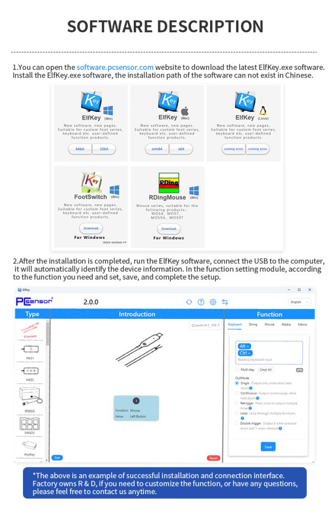 PCsensor DIY switch cable USB Type-C – PCsensor RDingtech RDing